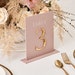 RECTANGLE Acrylic Table Numbers, Wedding Table Numbers, Acrylic Table ...