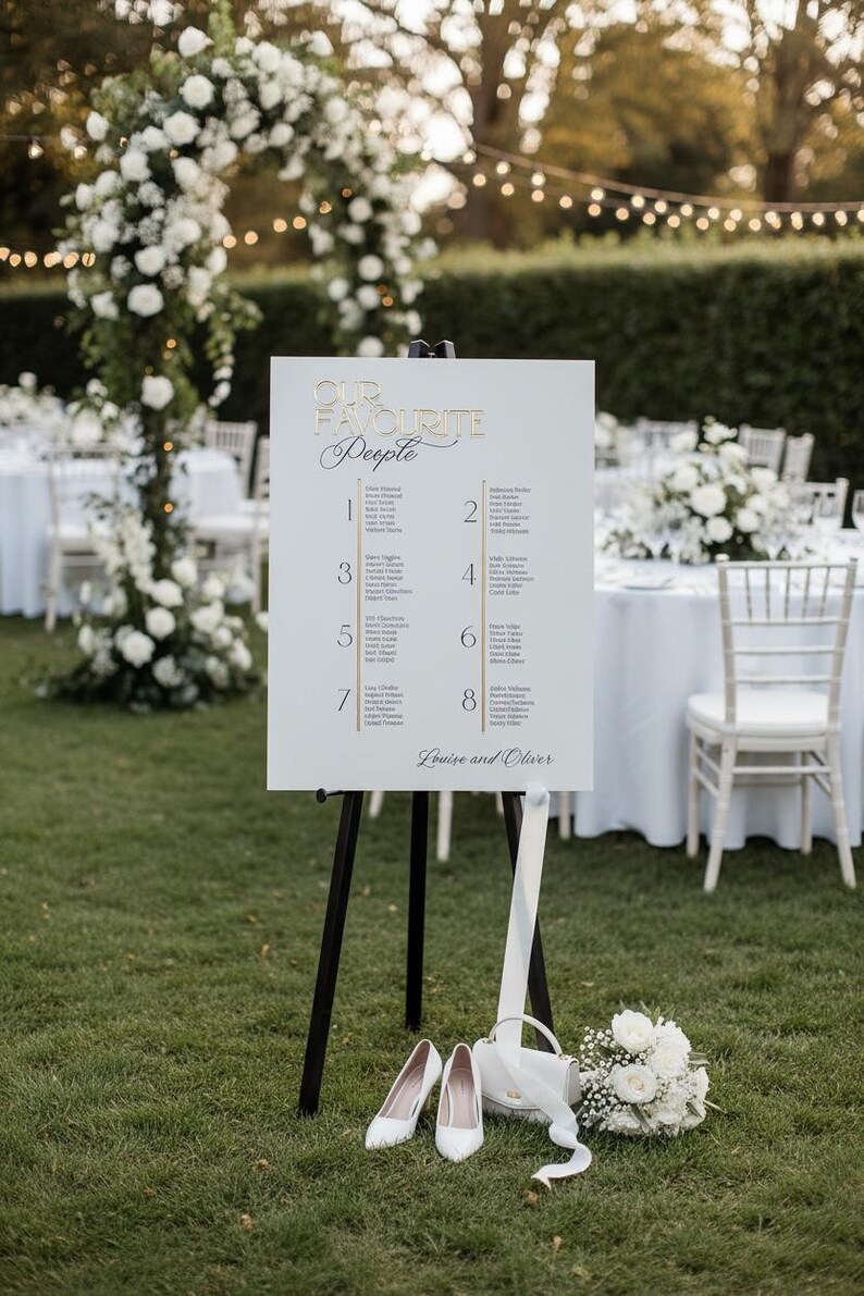 Acrylic Seating Plan With 3D Line Detailing, Personalised Wedding ...