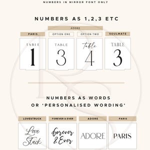 RECTANGLE Acrylic Table Numbers, Wedding Table Numbers, Acrylic Table ...