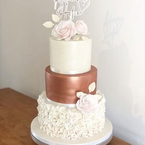 3D “ Heart “ + Names Cake Topper, Wedding Cake Topper, Cake Topper ...