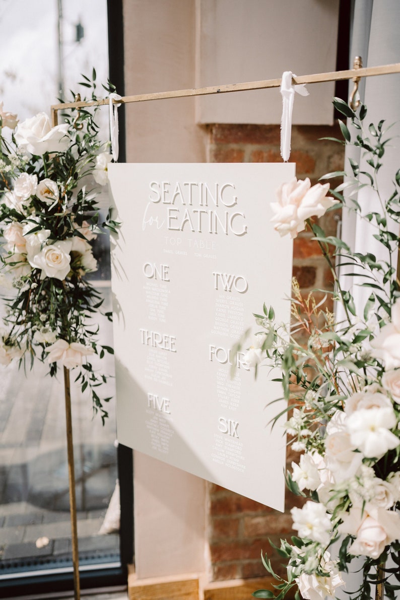 Personalised Acrylic Wedding Seating Chart, 3D Laser Cut Detailing ...