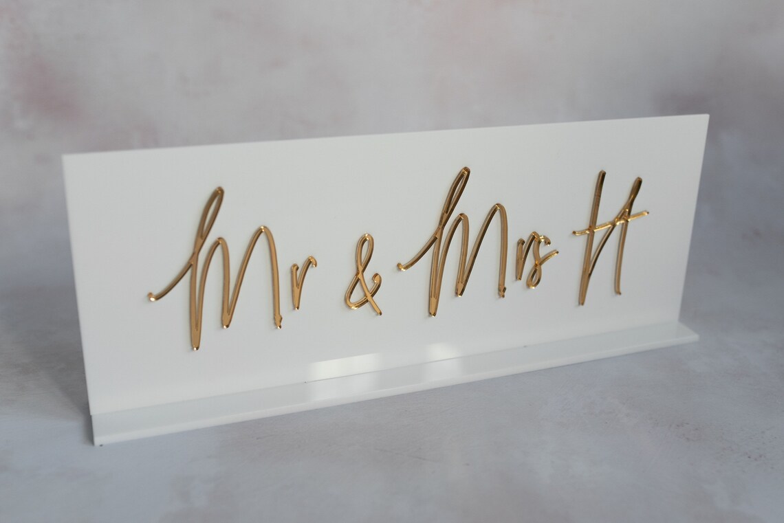 Laser Cut Top Table Sign Top Table Sign Mr&mrs Sign Wedding - Etsy UK