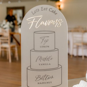 Personalised Acrylic Wedding Cake Sign: "let's Eat Cake", Reception ...