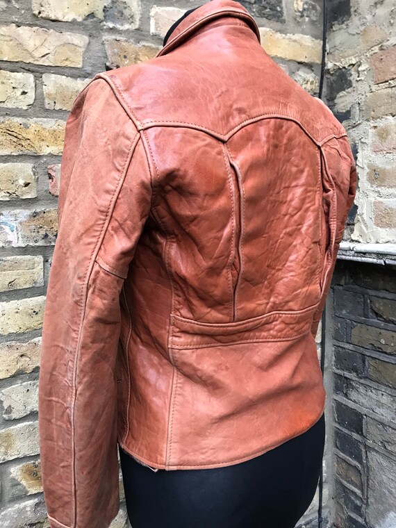 Vintage 1950’s GOLDEN BEAR USA leather jacket sport f… - Gem