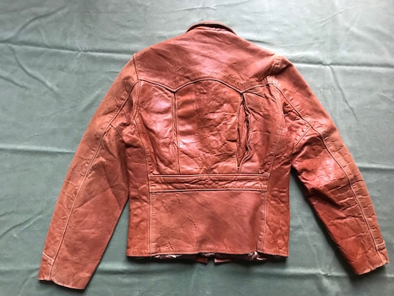 Vintage 1950’s GOLDEN BEAR USA leather jacket sport f… - Gem