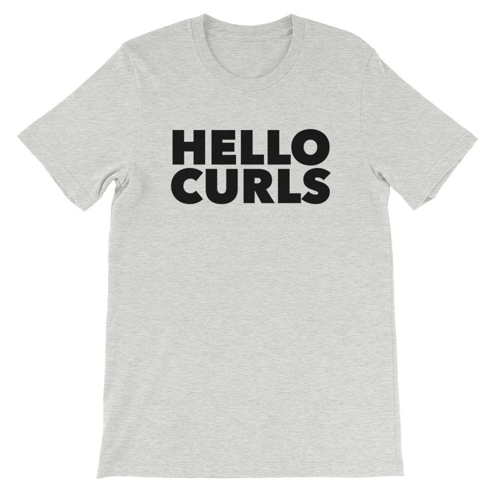 Curly Hair T-shirt Natural Hair T-shirts Hello Curls Shirt | Etsy