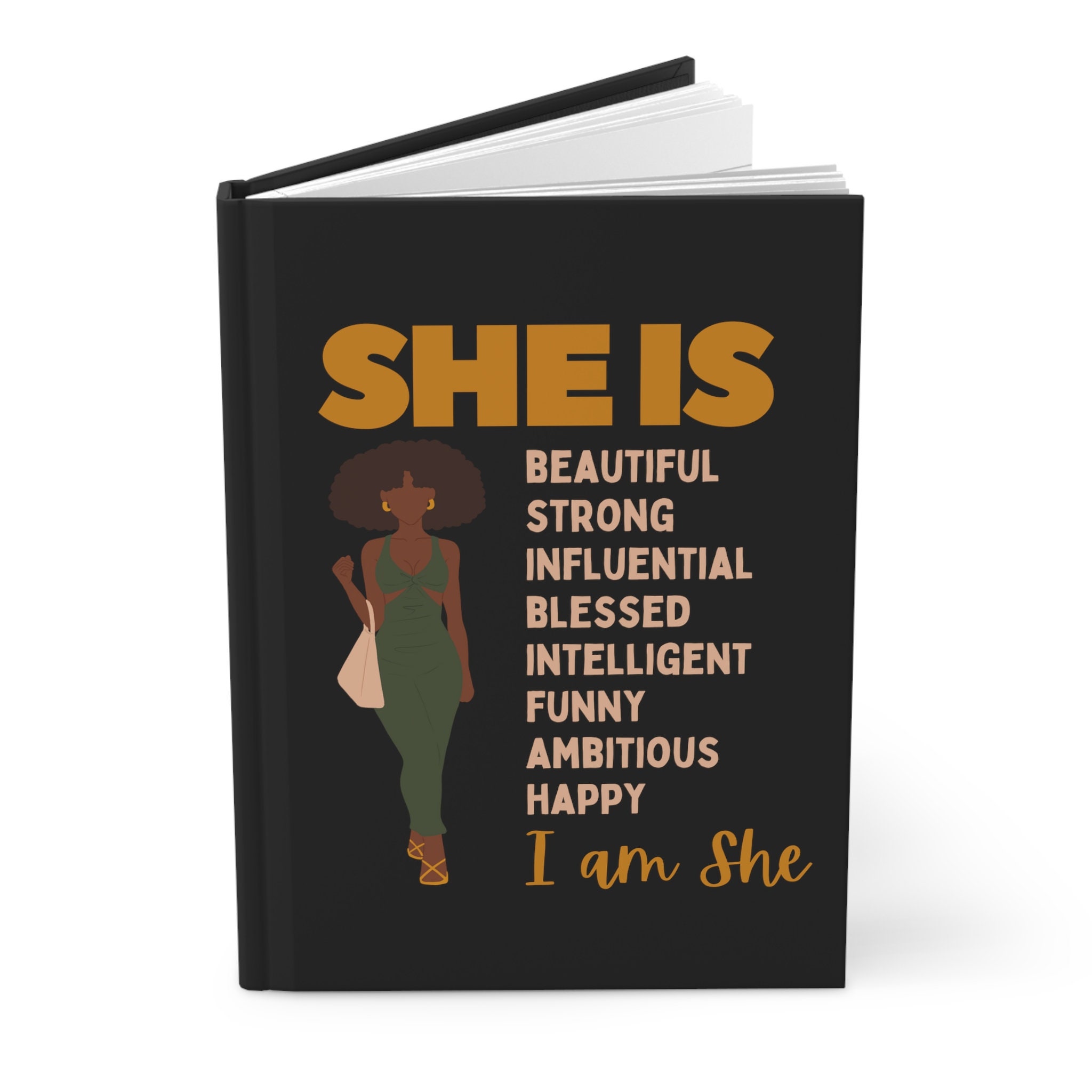 Black Girl Magic Hardcover Journal, Affirmations Journal, Melanin Afro ...