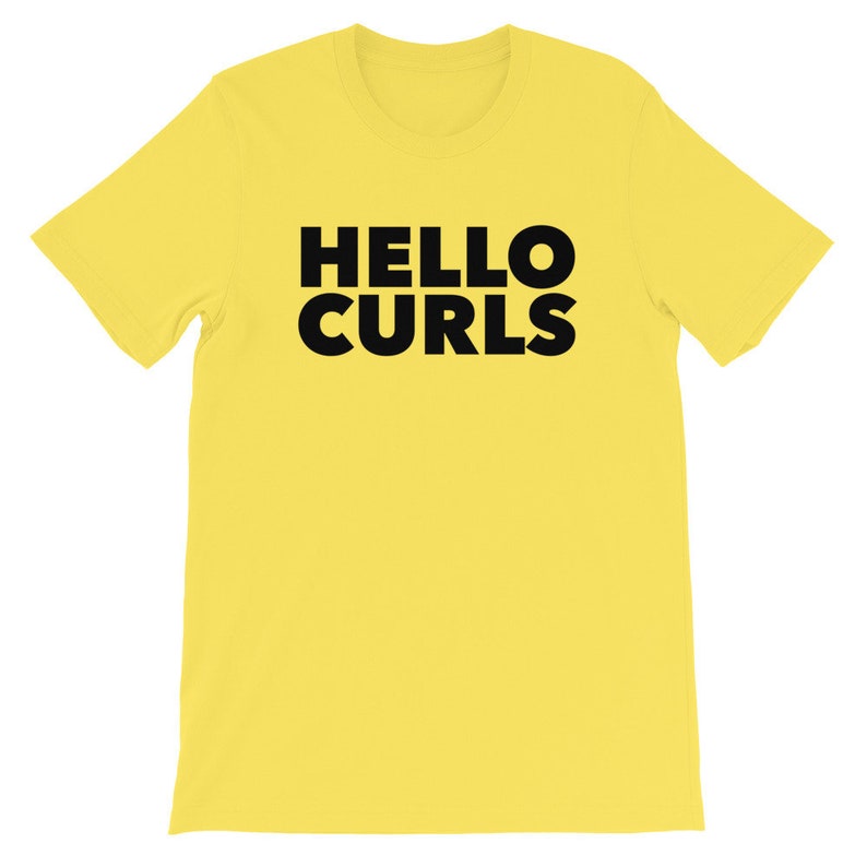 Curly Hair T-shirt Natural Hair T-shirts Hello Curls Shirt | Etsy