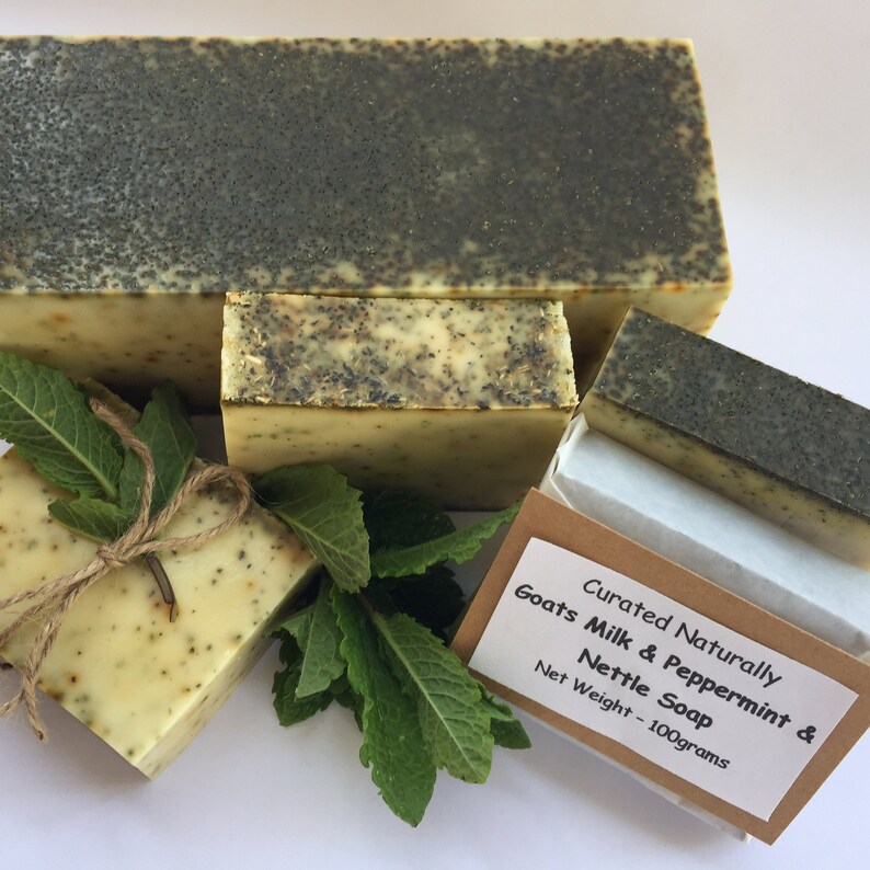 Handmade Nettle & Peppermint Soap 100g Goats Milk Natural Curated ...