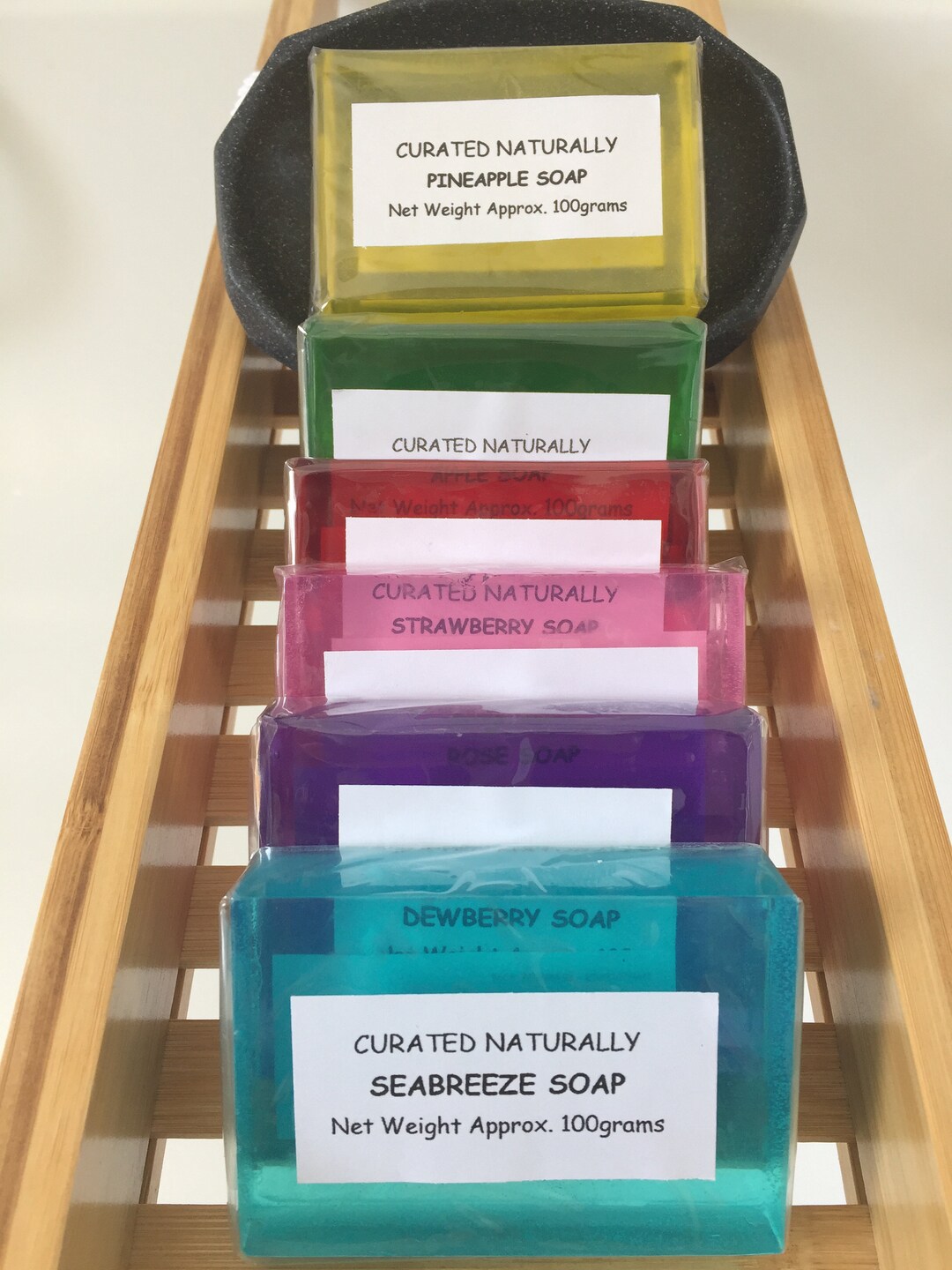 100g Handmade Scented Clear Soap Bars Various Fragrances & Colours ...