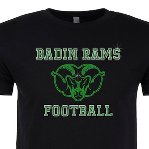 Badin Rams Football, Unisex Next Level Cotton Crew Neck T-shirt ...