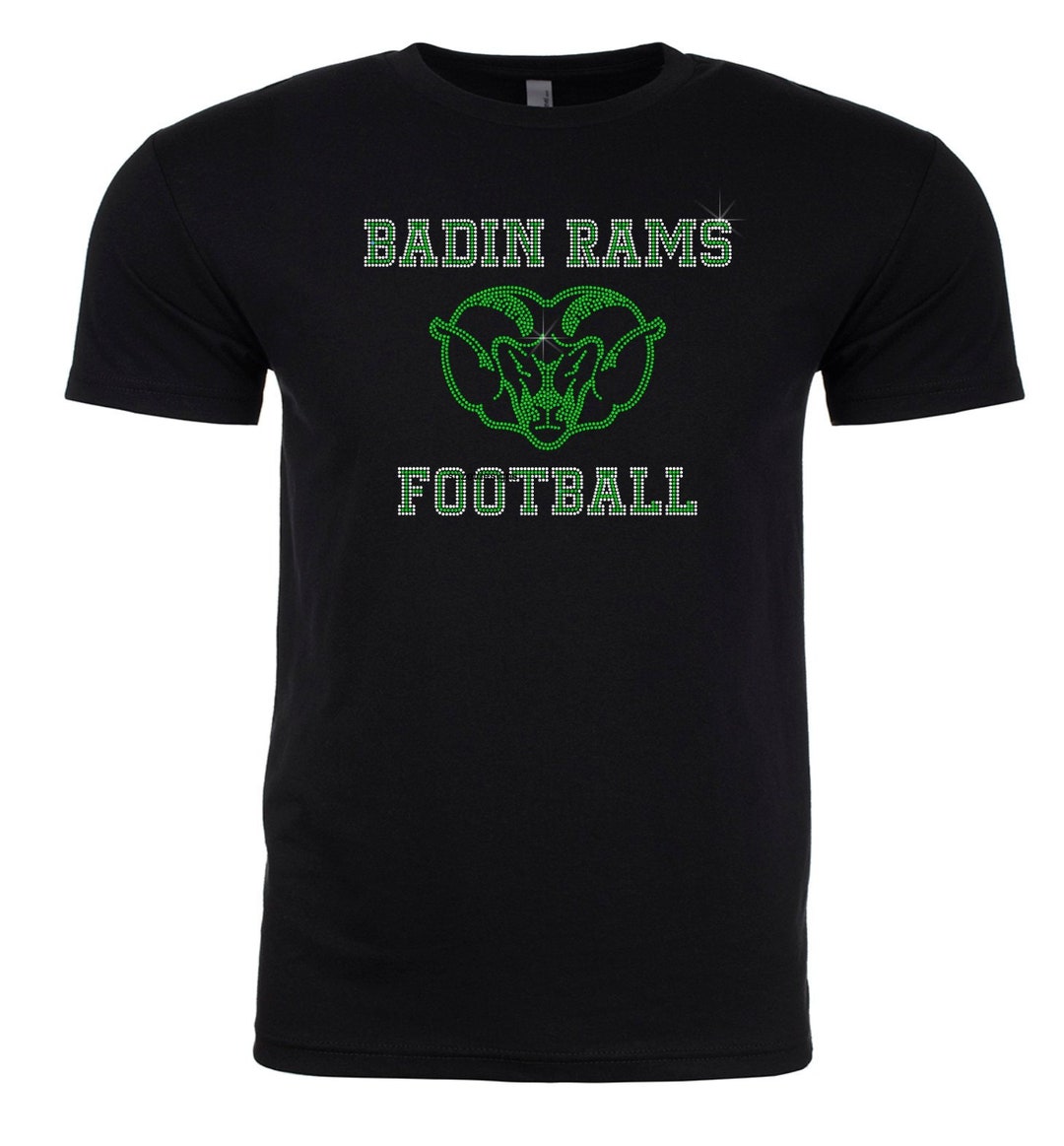 Badin Rams Football, Unisex Next Level Cotton Crew Neck T-shirt ...