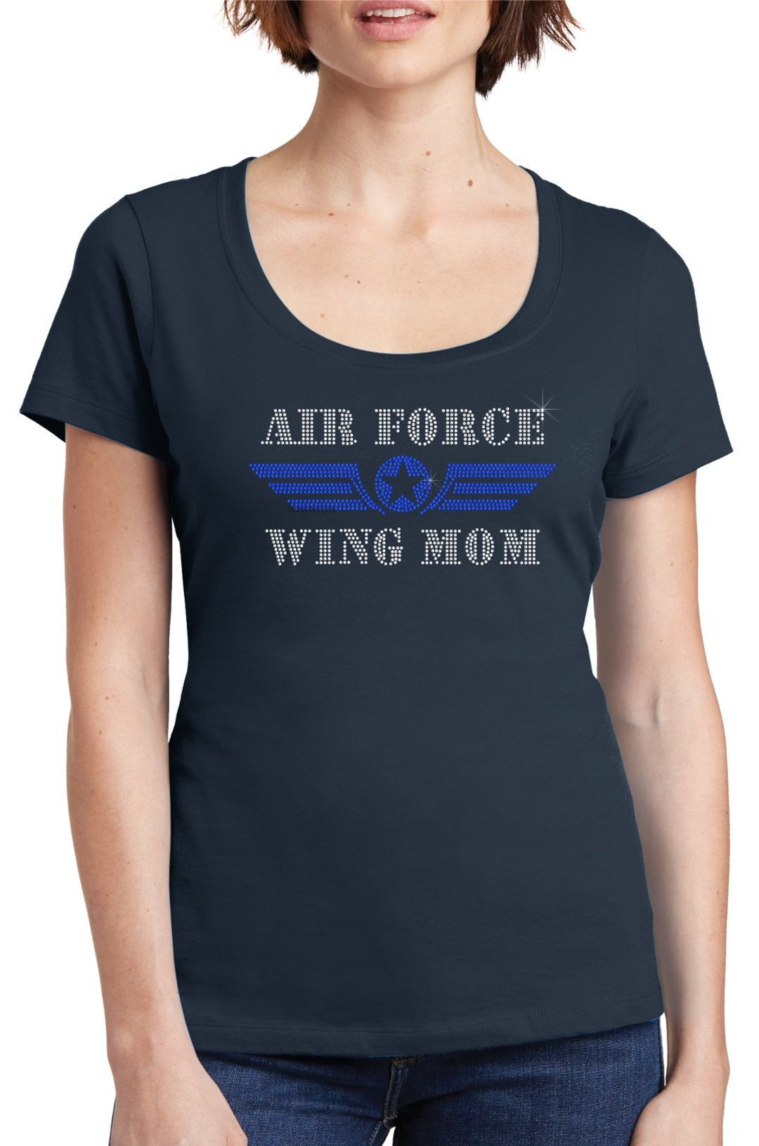 Air Force Wing Mom Women’s Perfect Weight ® Scoop Neck Tee. Ndk2107 - Etsy