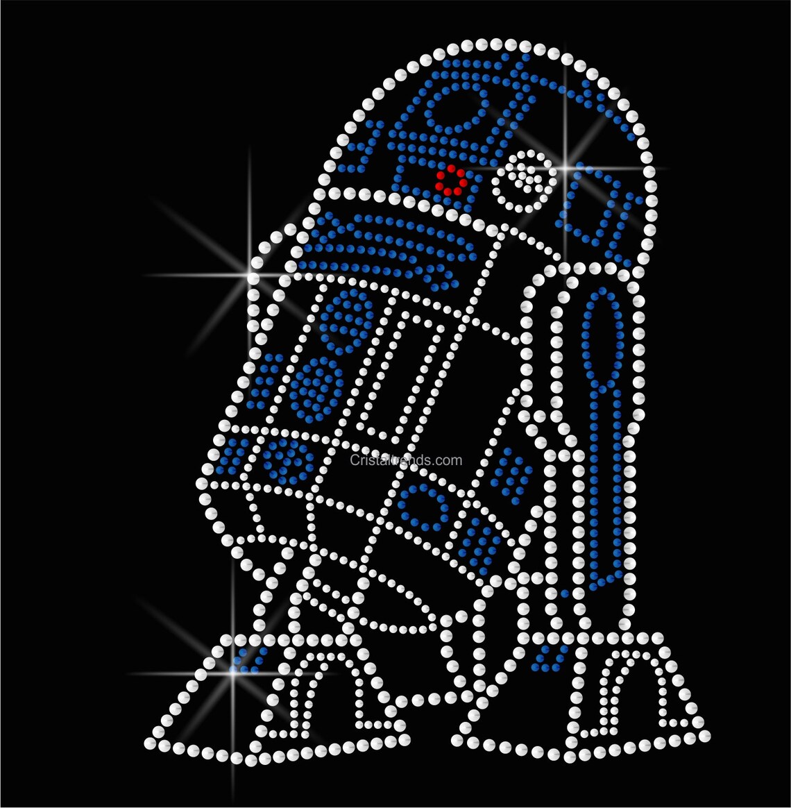 R2d2, Rhinestone Heat Transfer Decal Iron-on. Ndk1421 - Etsy