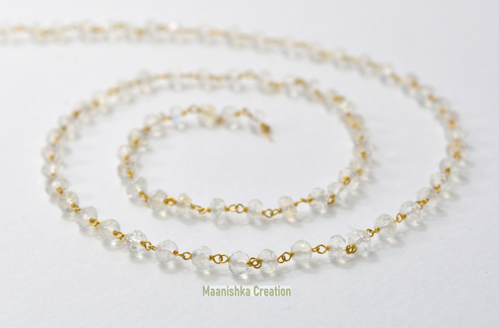 Handcrafted 3.5mm Wire Wrapped Rosary Chain in Rainbow | Etsy