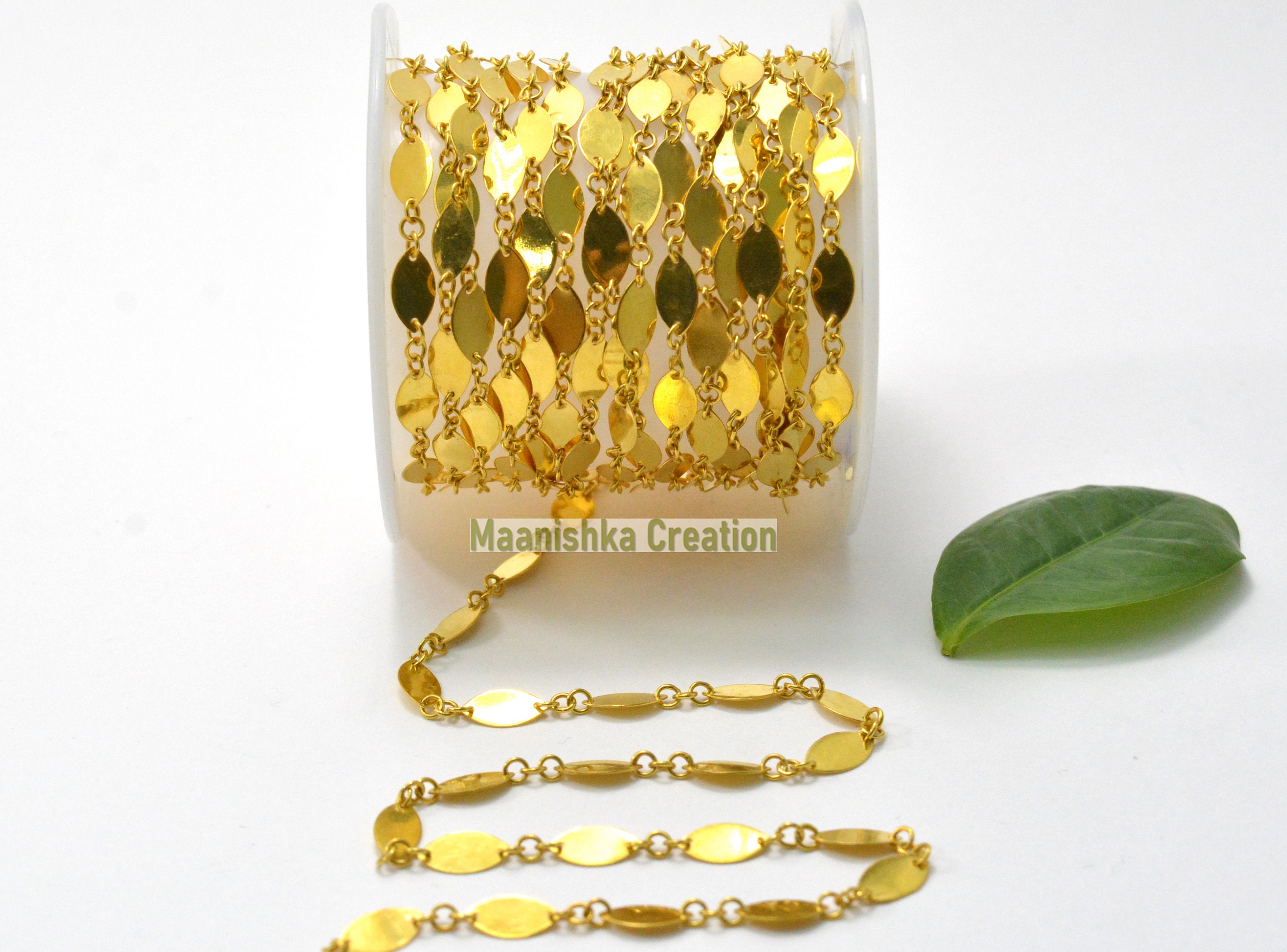 Gorgeous 18K Solid Gold Chain 8x4 Mm Plain Chain in Shiny - Etsy