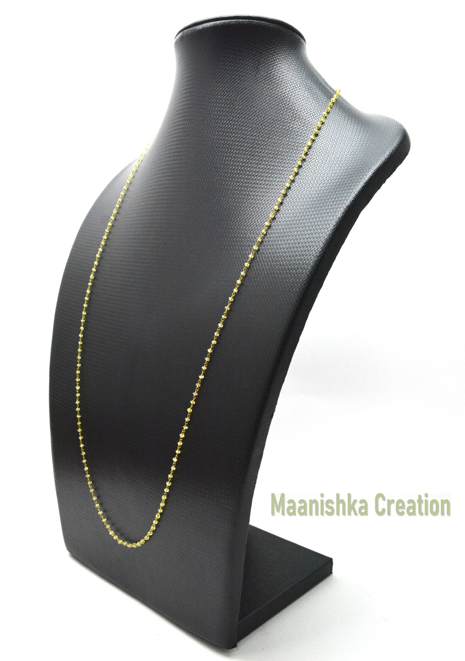 Handmade Plain 14K Solid Gold Wire Wrapped Rosary Chain-AAA | Etsy