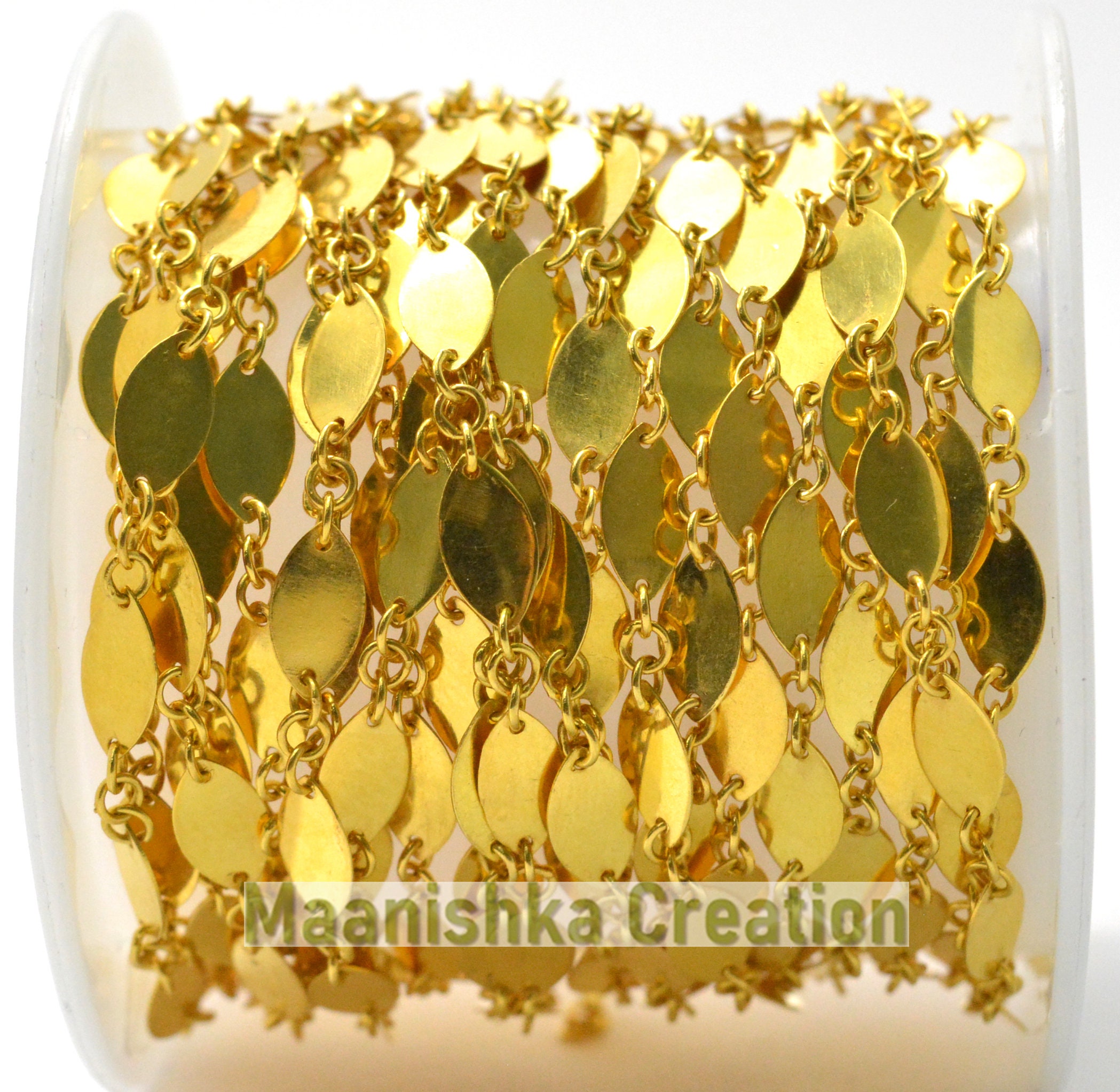 Gorgeous 18K Solid Gold Chain 8x4 Mm Plain Chain in Shiny - Etsy