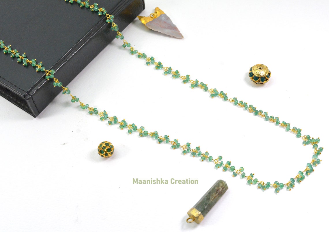 Handmade Beautiful Dangling Design Natural AAA Quality Emerald | Etsy