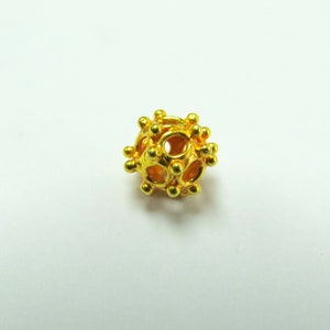 Beautiful 18k Solid Yellow Gold Roundel Beads, Fine Antique Finish. 7 ...