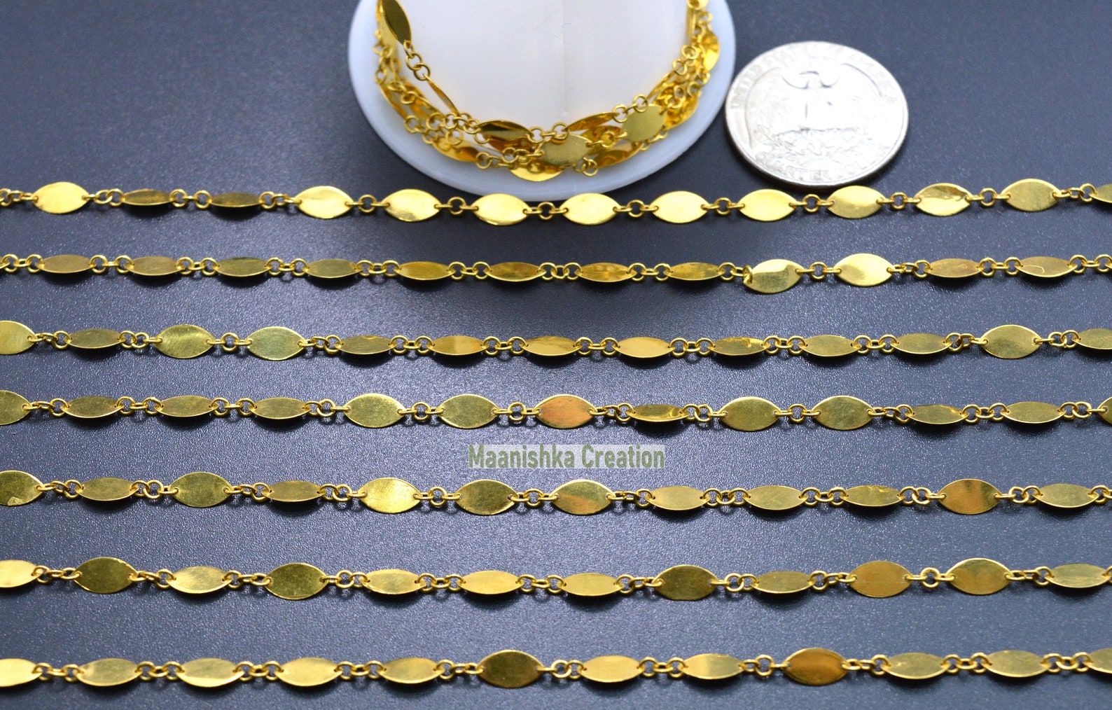 Gorgeous 18K Solid Gold Chain 8x4 Mm Plain Chain in Shiny - Etsy