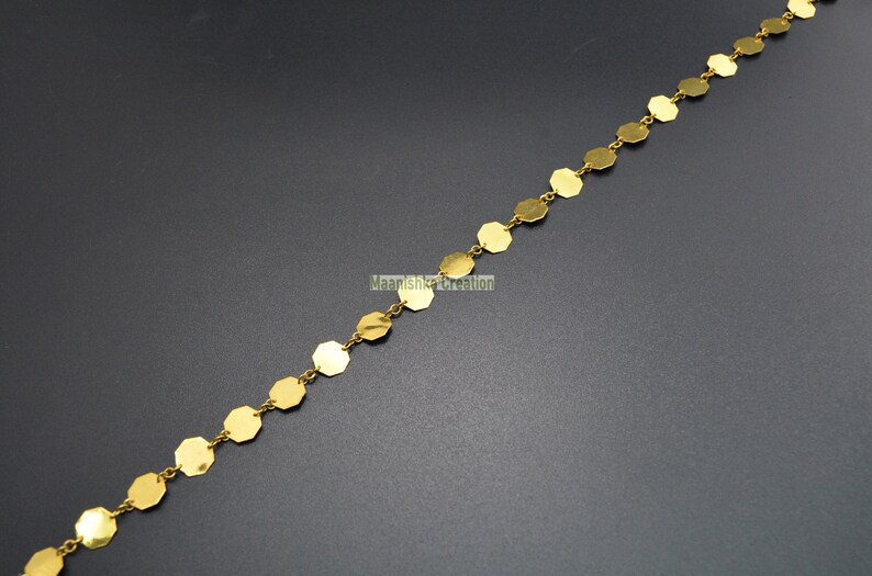 Beautiful 18K Solid Gold Wire Wrapped Plain Chain 7mm. 18K | Etsy