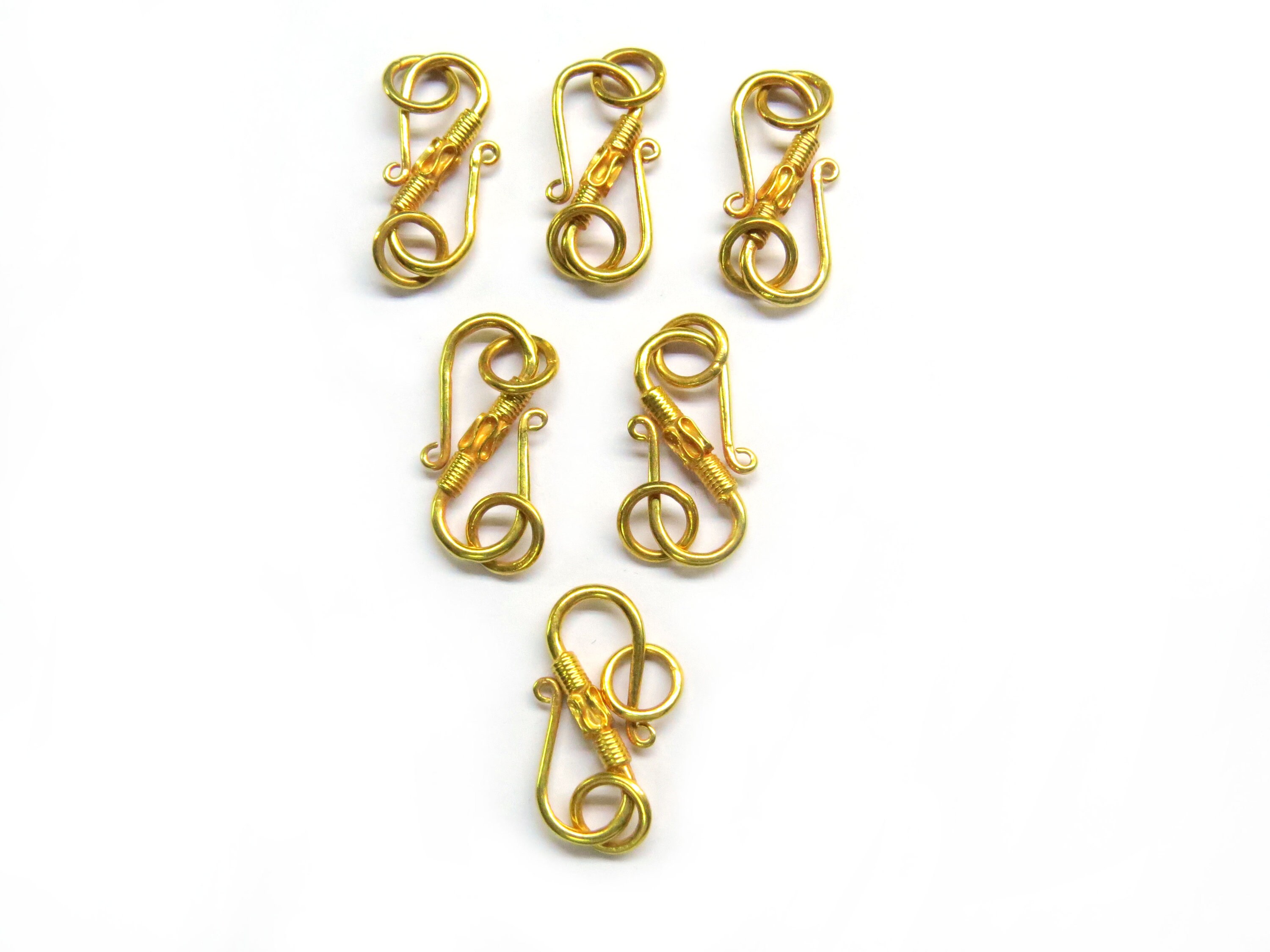 Beautiful 18k Solid Yellow Gold S-clasp. 18x9mm Handmade and | Etsy