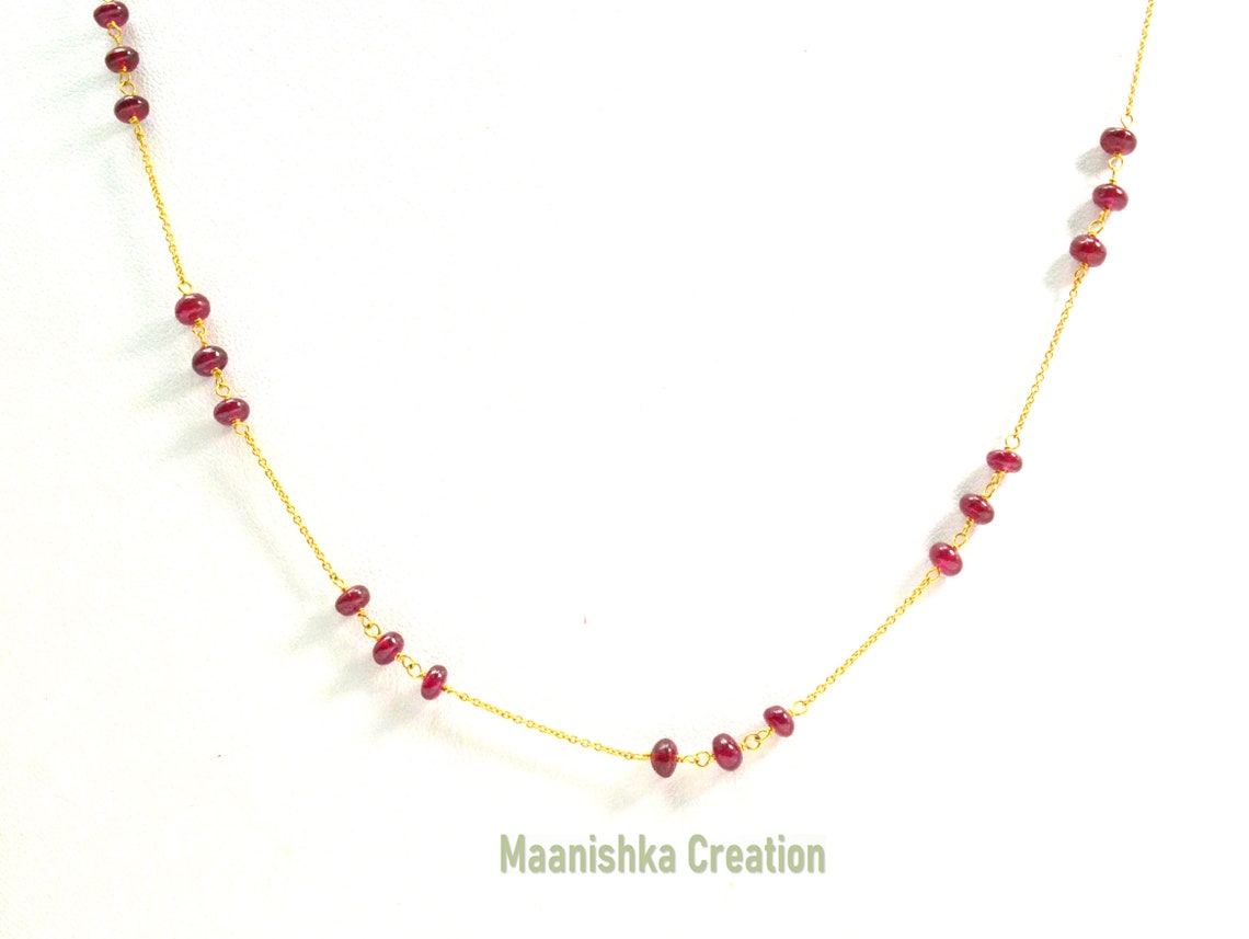 Simple and Beautiful Chain 18K Solid Gold Wire Wrapped Rosary | Etsy