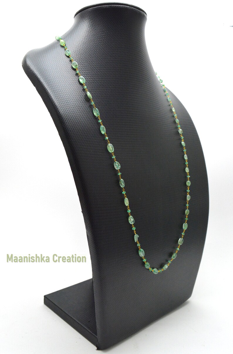 Modest and Beautiful Natural AAA Quality Emerald Necklace 14K - Etsy