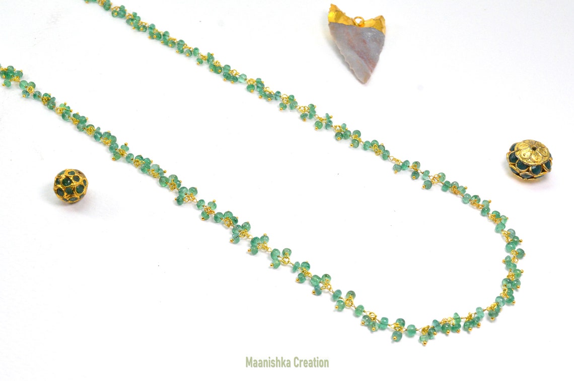 Handmade Beautiful Dangling Design Natural AAA Quality Emerald | Etsy