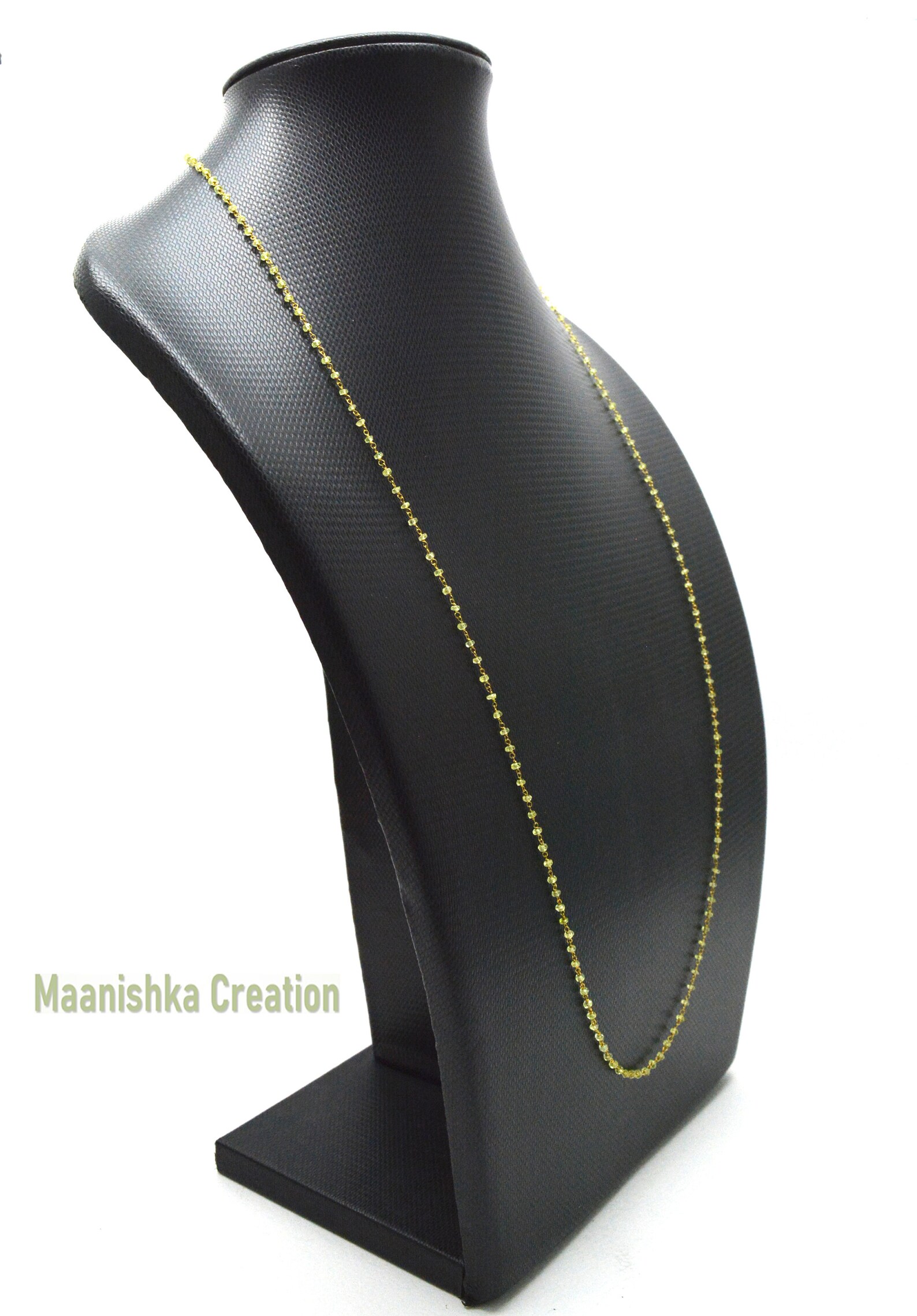 Handmade Plain 14K Solid Gold Wire Wrapped Rosary Chain-AAA | Etsy