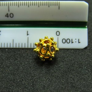 Beautiful 18k Solid Yellow Gold Roundel Beads, Fine Antique Finish. 7 ...