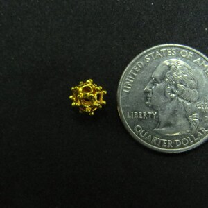 Beautiful 18k Solid Yellow Gold Roundel Beads, Fine Antique Finish. 7 ...