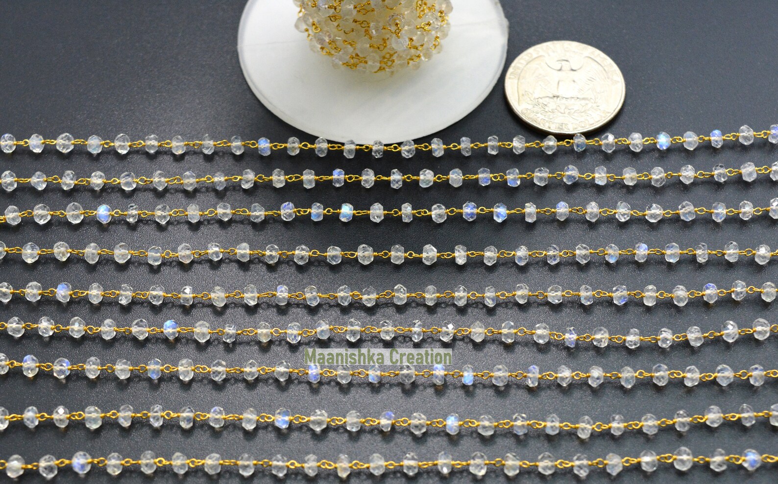 Handcrafted 3.5mm Wire Wrapped Rosary Chain in Rainbow - Etsy