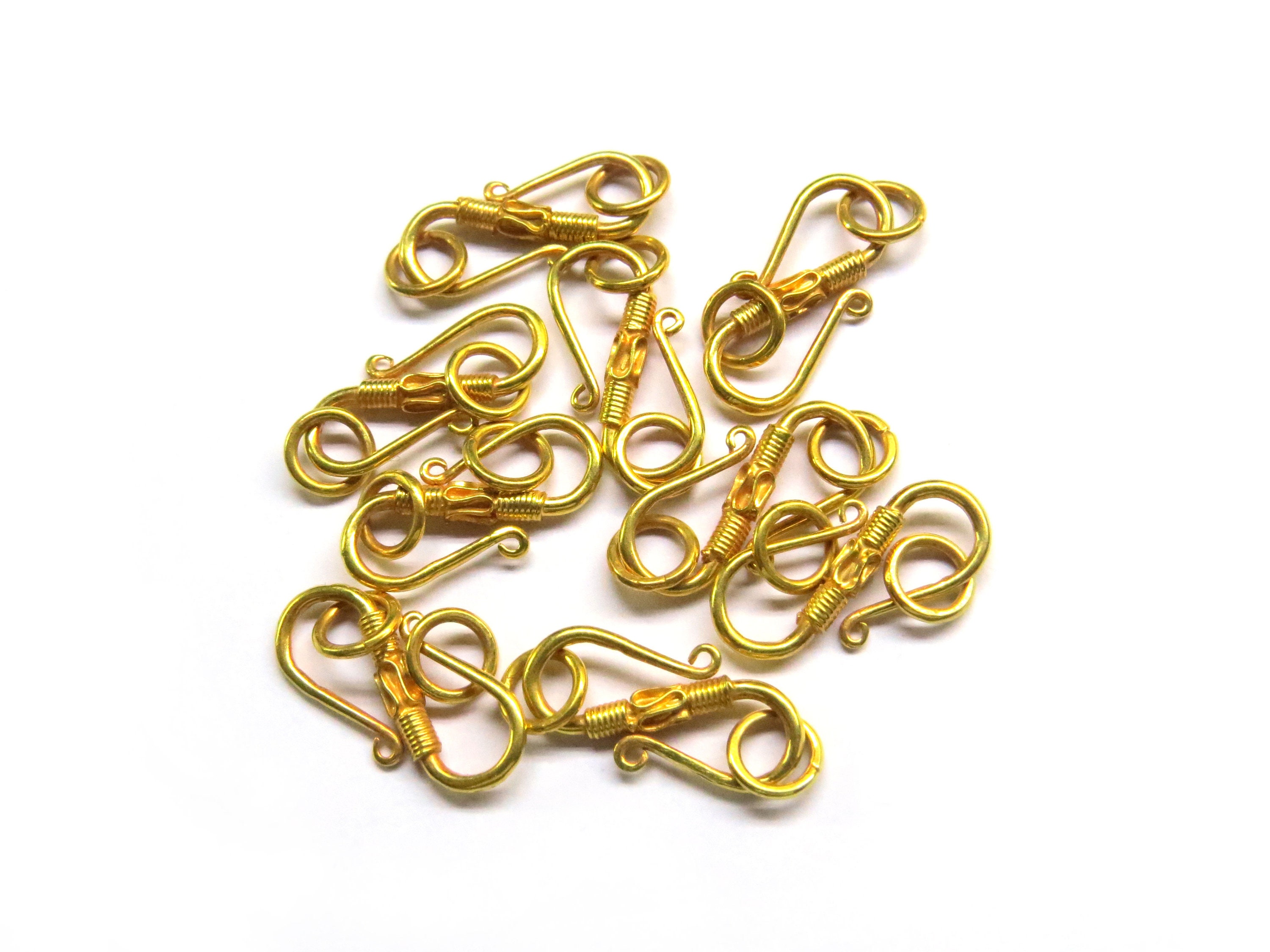 Beautiful 18k Solid Yellow Gold S-clasp. 18x9mm Handmade and | Etsy