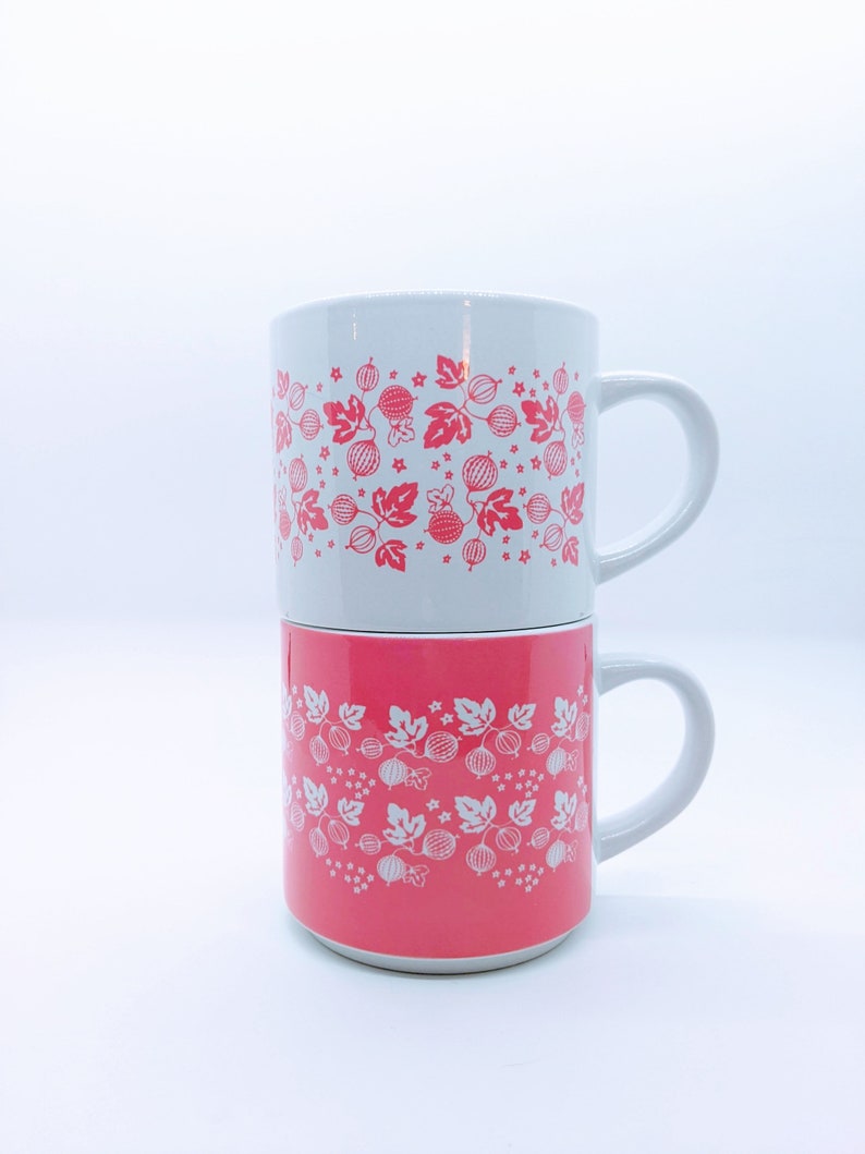 Pyrex Inspired Stackable Mugs - Etsy