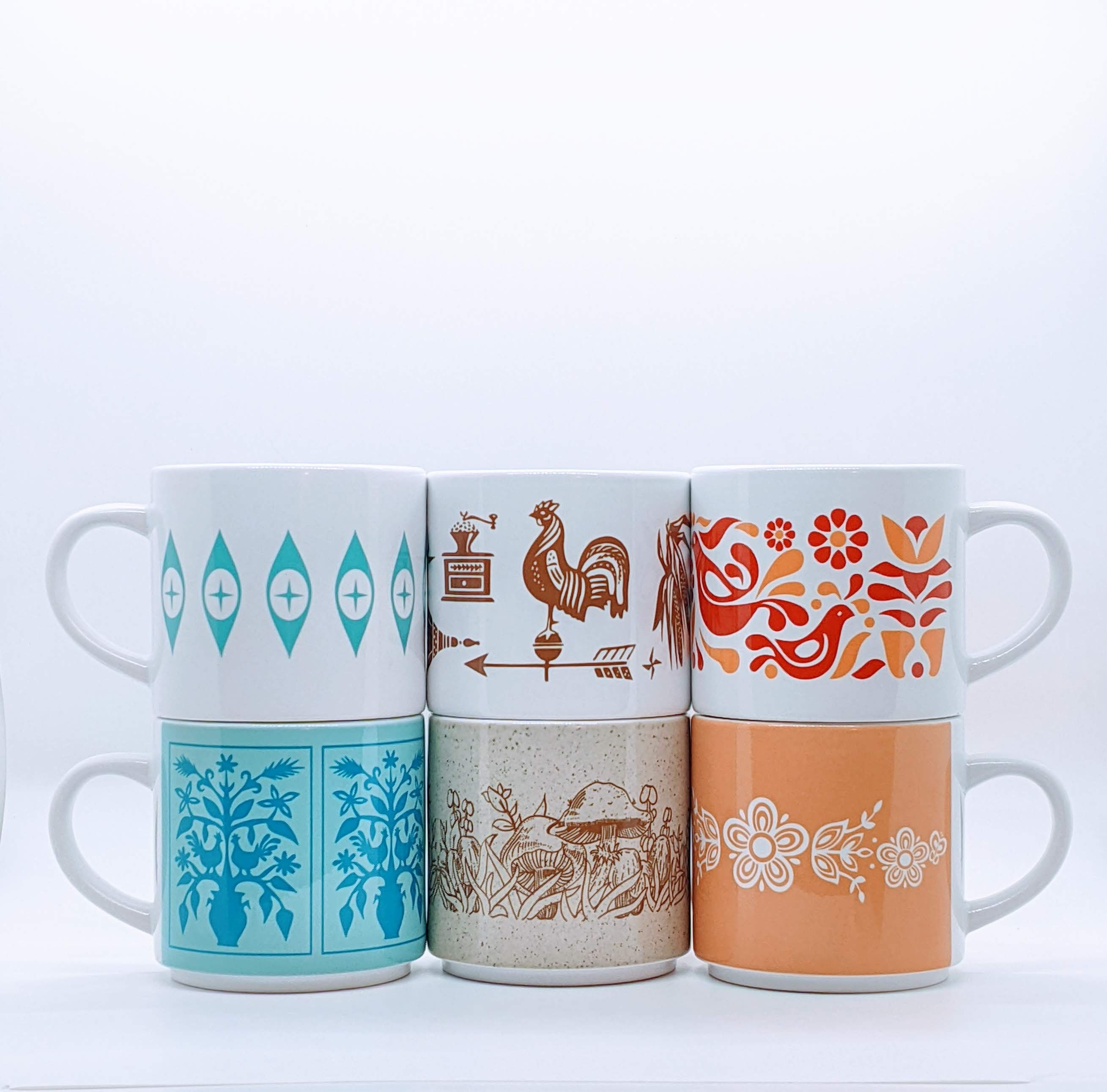 Pyrex Inspired Mugs - Etsy