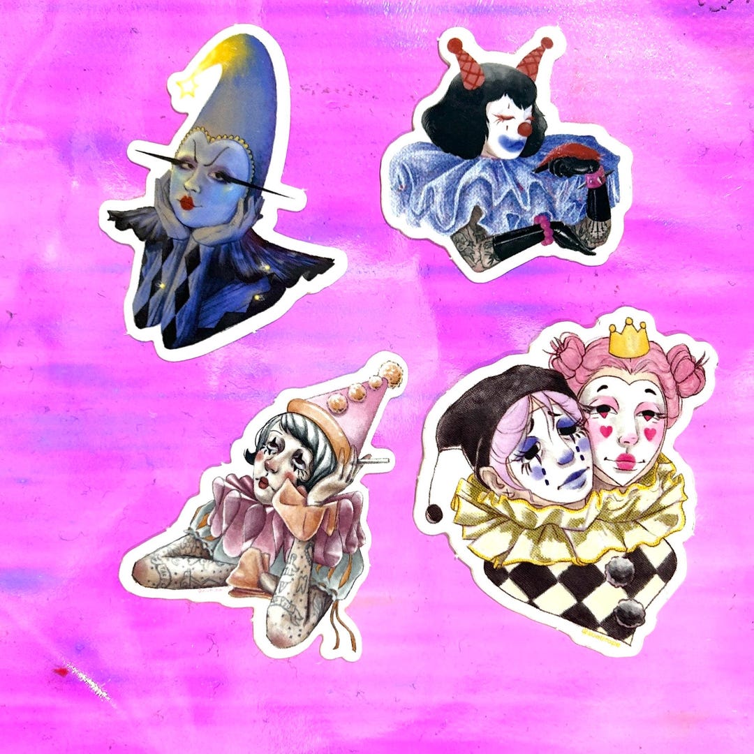 Clown Sticker Bundle - Etsy