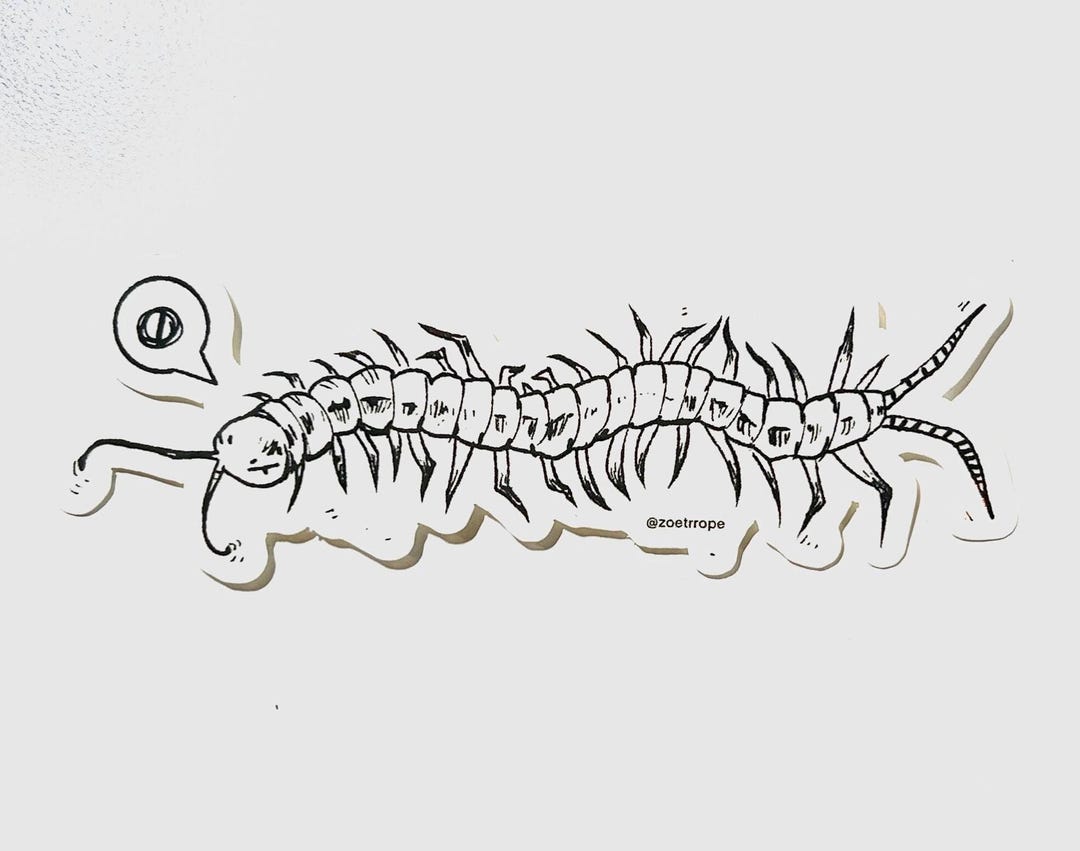 Centipede Sticker - Etsy