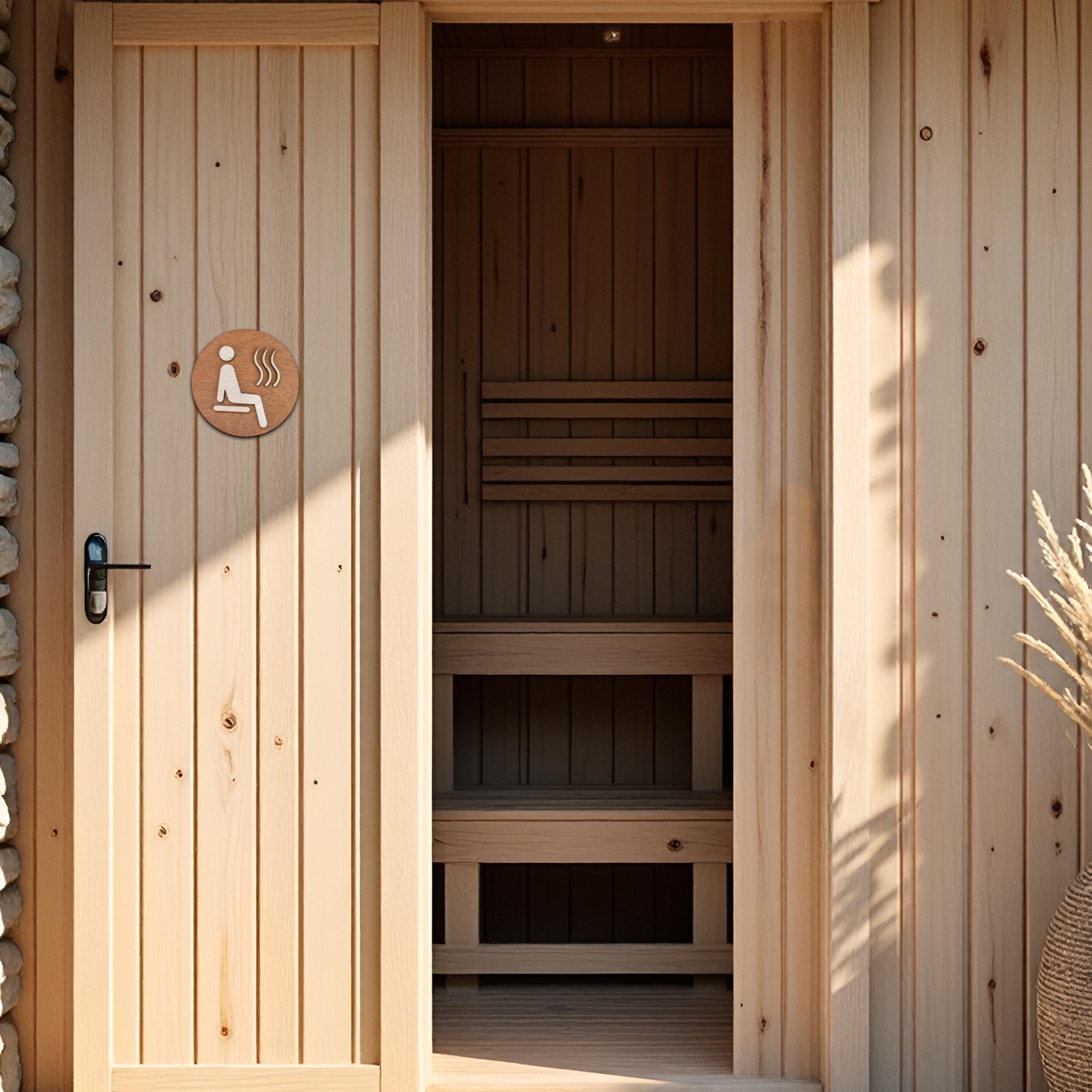 Wooden Sign Sauna Area, Professional Signage for Sauna, Sauna Sign for ...