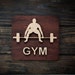Wooden Sign Gym Area, Professional Signage for Gym, Gym Sign for Hotel ...