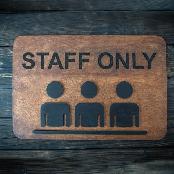 Staff Only Sign - Etsy UK