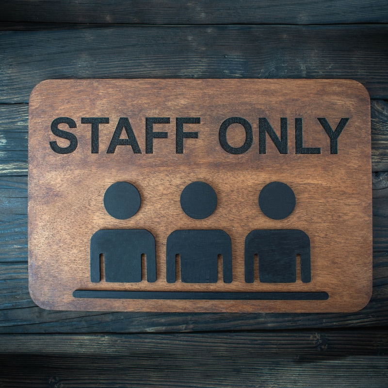 Staff Only Sign - Etsy UK