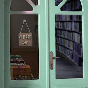 Open Closed Wooden Sign for Bookshop, Double Sided Sign for Store Door ...