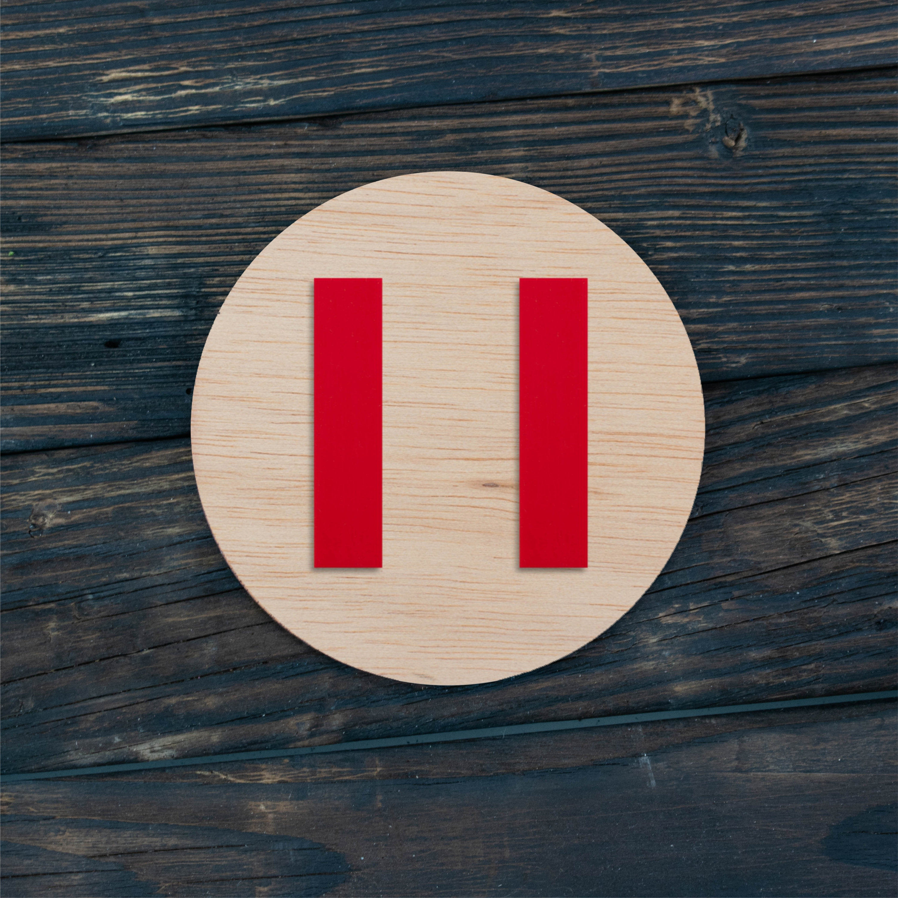 Round Wooden Trash Bin Sign , Garbage Bin Area Sign for Hotel, Airbnb ...