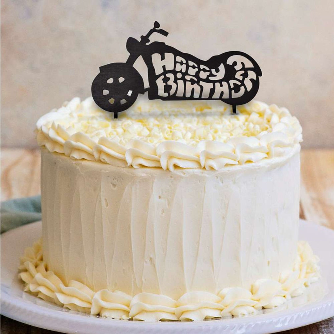 Birthday Bike Cake Topper, Wooden Cake Topper, for Birthdays, Wooden ...