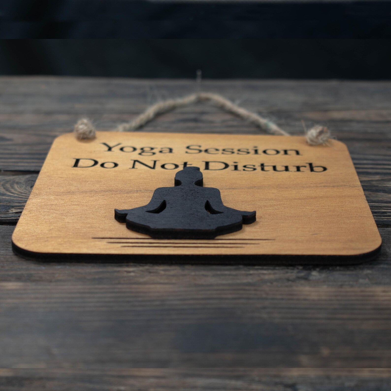 Yoga Studio Wooden Sign, Yoga in Session Sign, Do Not Interrupt Yoga ...