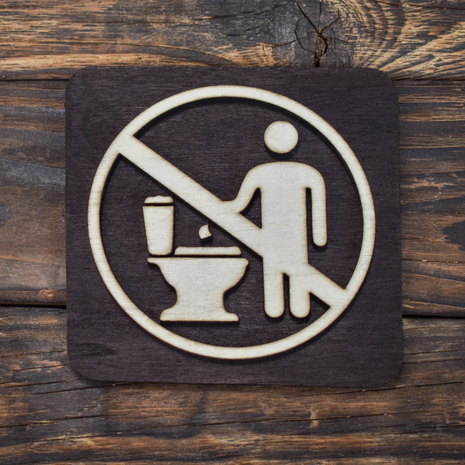 Wooden Sign No Paper in the Toilet for Hotel, Airbnb, Restaurant ...