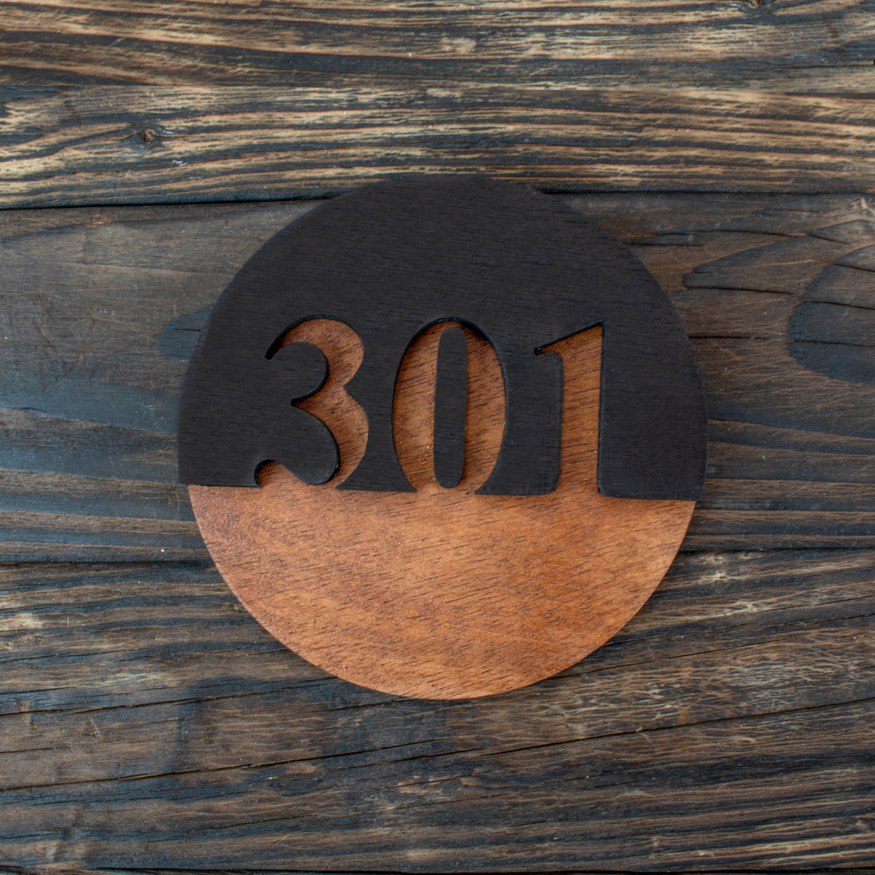 Round Wooden Room Number Sign, Sign With Number for Hotel Rooms ...