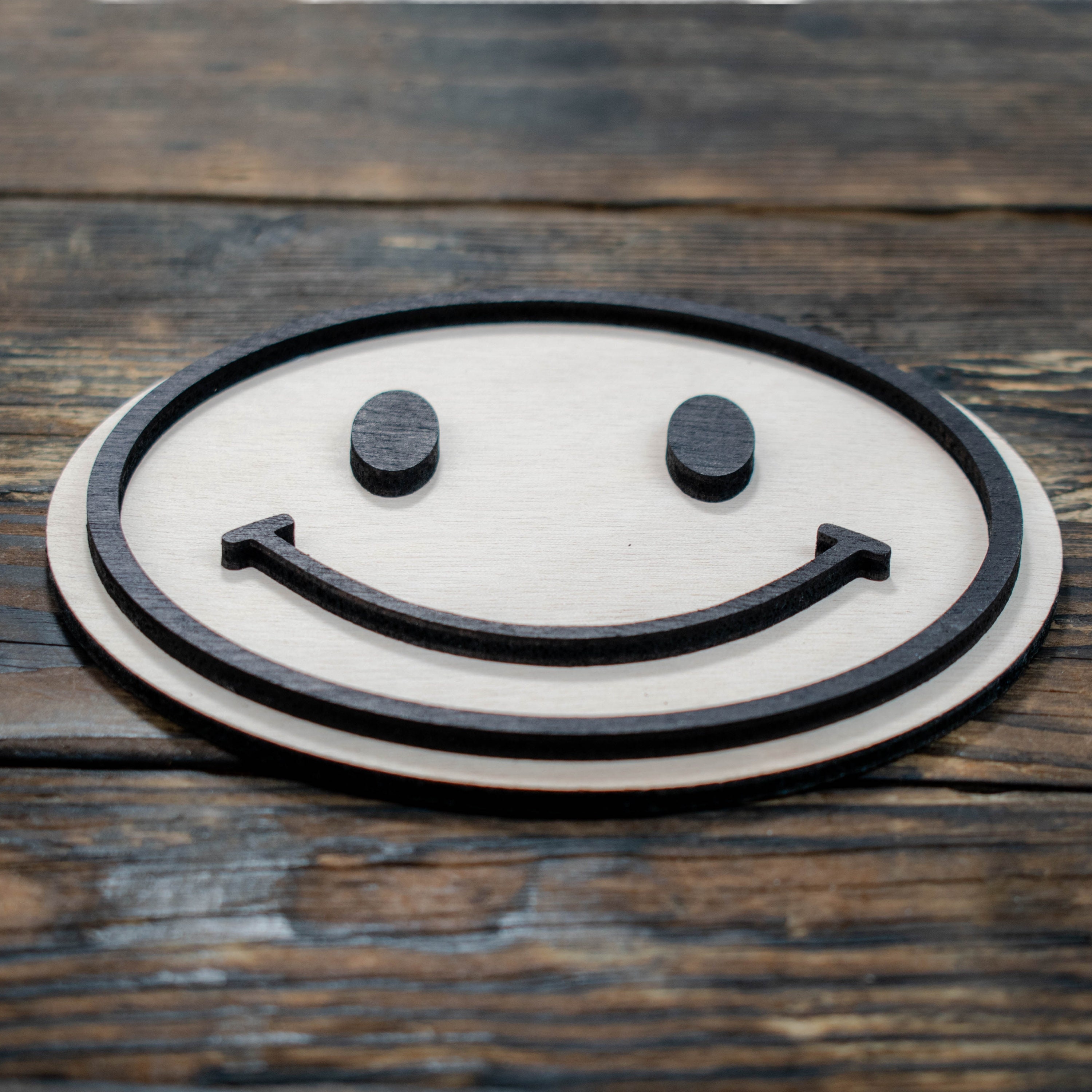 Round Wooden Smile Face Sign, Decoration Sign for Hotel, Airbnb ...